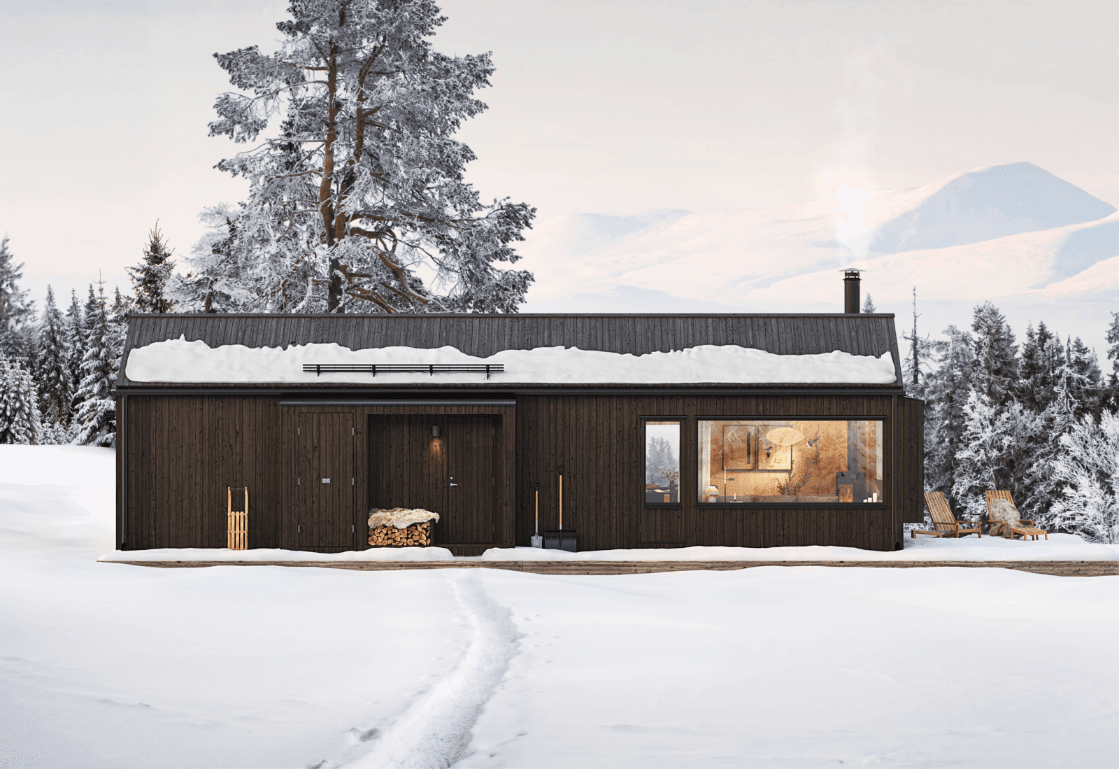 Klara 60 kvm - Klara Fjällhus